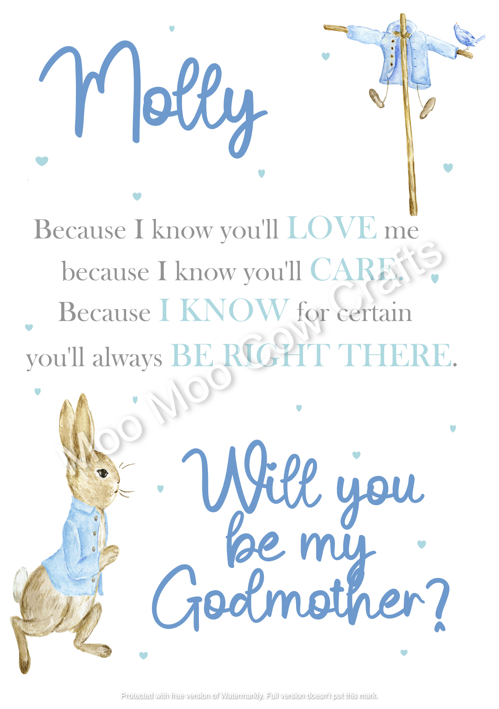 Because I Know You’ll Love Me – Will You Be My Godmother – Peter Rabbit ...